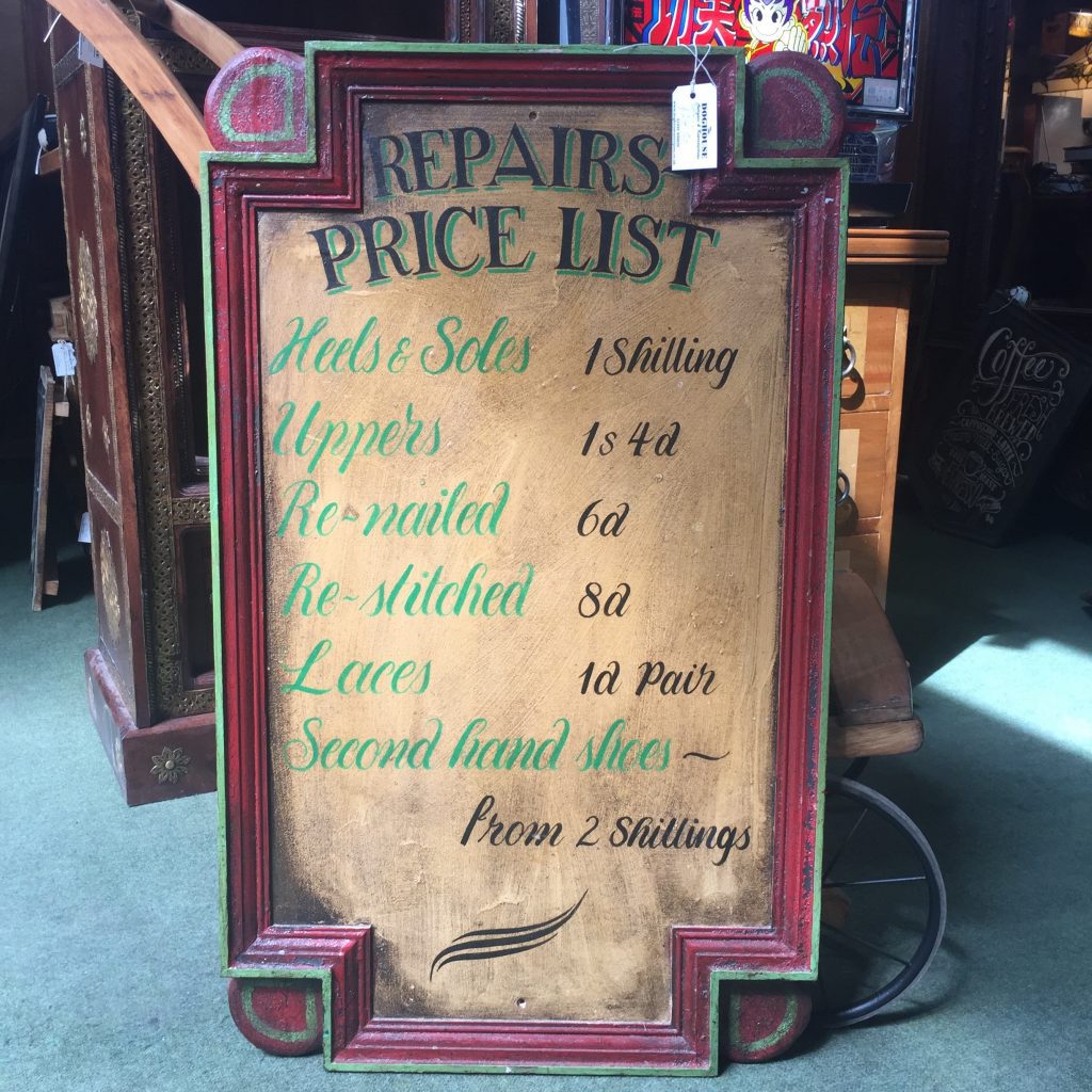 The Dog House Antiques - Reproduction Repair Sign.